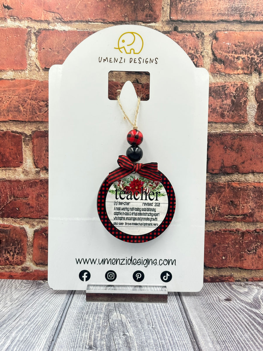 Teacher Appreciation Round Ornament – Umenzi Designs
